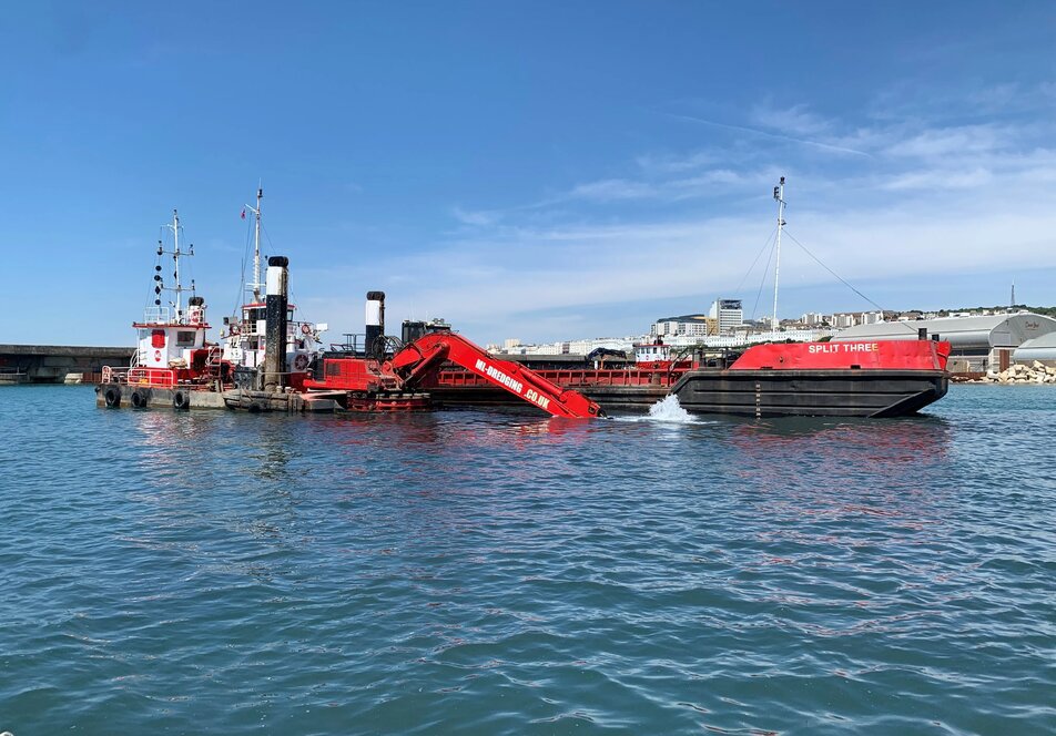 Annual dredging programme at Brighton Marina